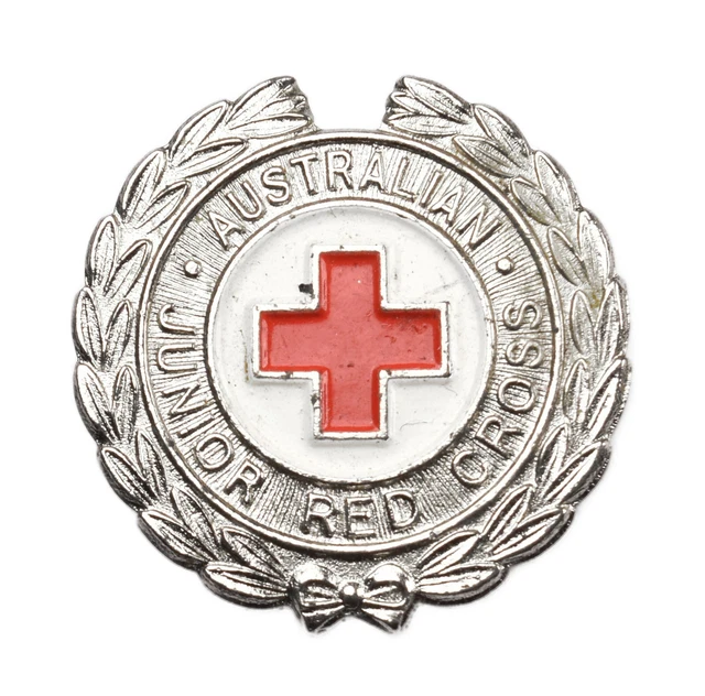VINTAGE OLD AUSTRALIAN Red Cross Junior Members Enamel Brooch Badge £6. ...