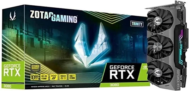 ZOTAC GAMING GEFORCE RTX 3080 Trinity OC LHR 10Go GDDR6X Carte Graphique Nvidia EUR 455,00 ...