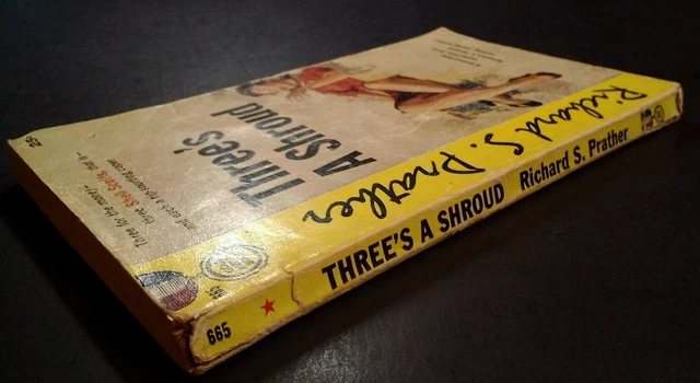 THREE'S A SHROUD Shell Scott by R.S. Prather 1957 Gold Medal pb RARE ...