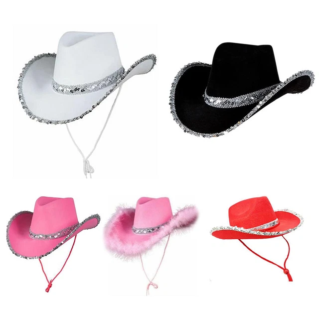 SEQUIN COWBOY HAT Cowgirl Hat Women Bachelorette Party Hats Funny ...