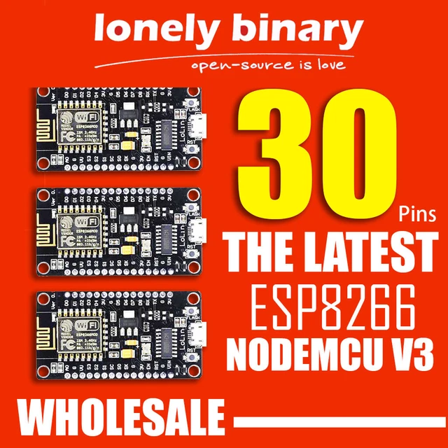 *FULL SIZE* ESP8266 NodeMCU V3 30 PINS IoT WiFi Dev Board Arduino IDE ...