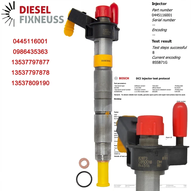 BOSCH CARBURANT INJECTEUR No. 0445116001 pour BMW 320d, (E90/E91/ E92 ...