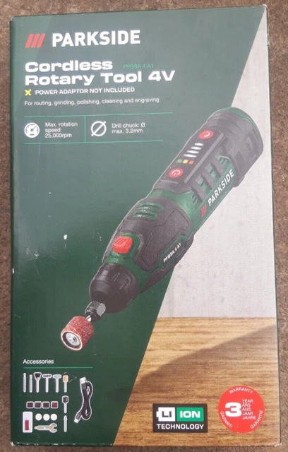 PARKSIDE PFBSA 4 A1 Cordless Rotary Tool 4V With Accessories £16.95 ...
