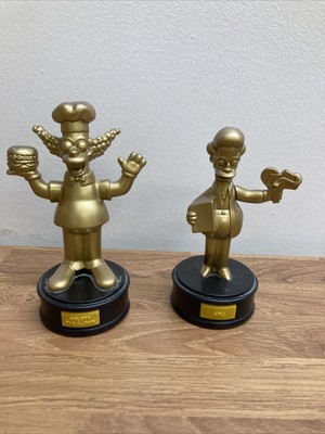 THE SIMPSONS BURGER king Toys Trophies Gold Talking £0.99 - PicClick UK