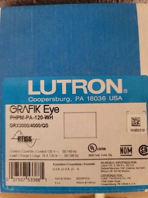 LUTRON PHPM-PA-120-WH GRAFIK Eye Phase-Adaptive Power Module GRX3000/4000/QS £314.53 - PicClick UK