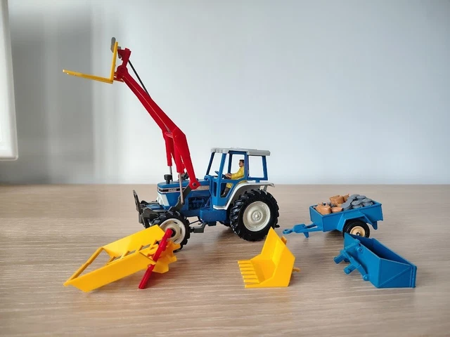 BRITAINS FARM FORD 5610 Tractor with Loader, Cargo Trailer and ...