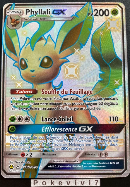 CARTE POKEMON PHYLLALI SV46/SV94 GX Secrète SHINY Soleil et Lune SL11.5 ...