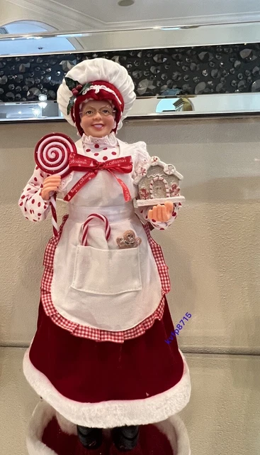 MRS. CLAUS BAKERY Candy Cane Lollipop Gingerbread House 19” New Christmas Decor £56.95 - PicClick UK