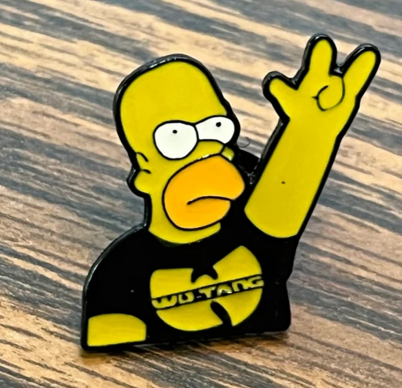 HOMER SIMPSON WU Tang Clan Enamel Metal Brooch Badge Lapel Pin Rap $12. ...