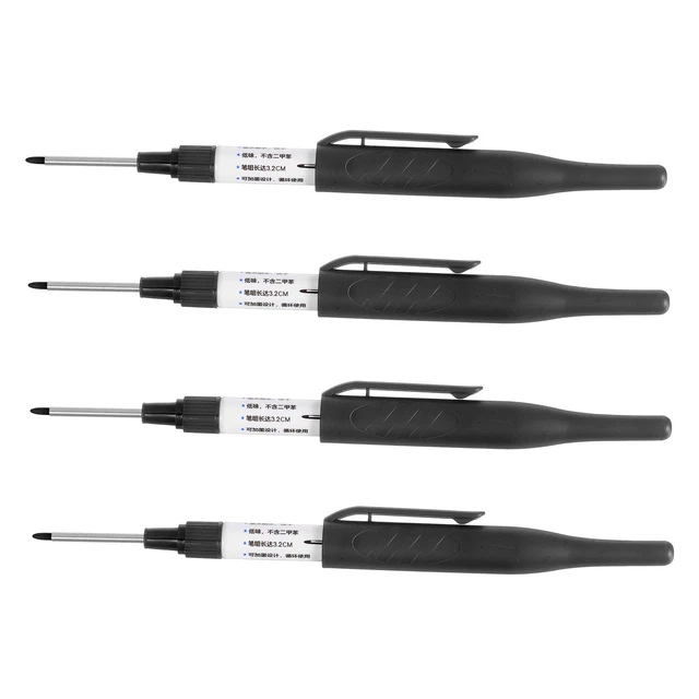 4 PCS DEEP Hole Marker Pens, Black Ink Pen with Long Tip $19.67 ...