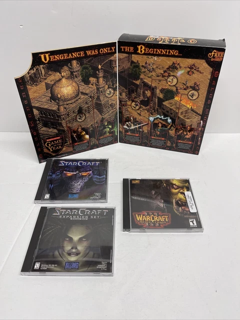 BLIZZARD BUNDLE Diablo 1 Og, Diablo II, StarCraft, Warcraft Pc Games ...
