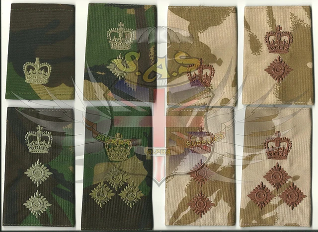 BRITISH ARMY SURPLUS DPM & DDPM Rank Slide,Major,Lieutenant Colonel,Brigadier £3.99 - PicClick UK