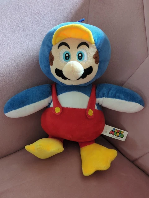 SUPER MARIO BROS Mario in a Penguin Suit 12" Plush Soft Cuddly Toy ...
