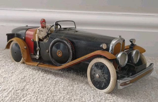 VINTAGE PRE WAR 1930's Meccano Constructor sports racing car red/black ...