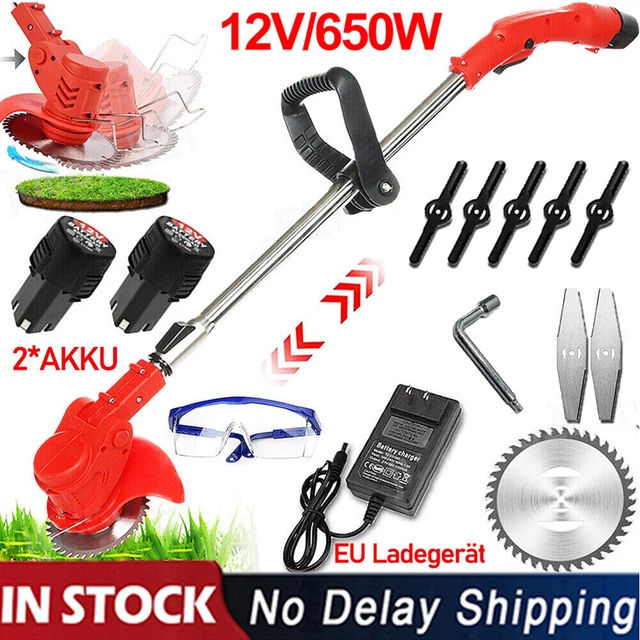 12V ELEKTRO FREISCHNEIDER Akku Rasentrimmer Motorsense mit akku und ...