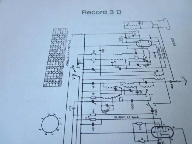 SCHALTPLAN RADIO EMUD Record 3D 1955/56 EUR 7,50 - PicClick DE