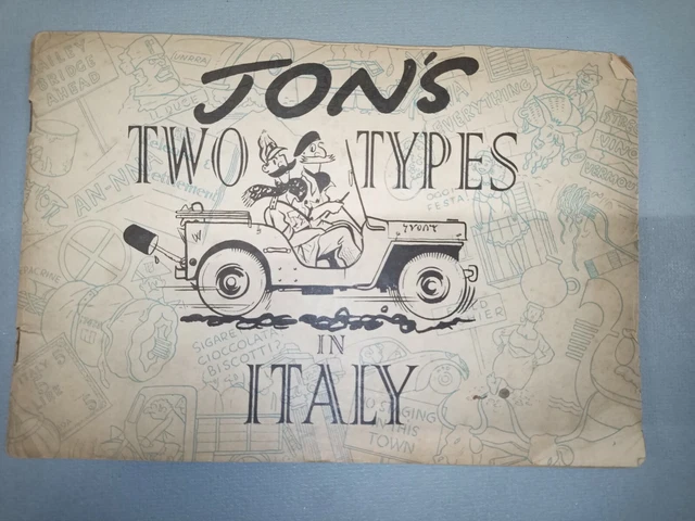 ORIGINAL JON'S TWO Types in IItaly WW2 comic book.Front line humour ...