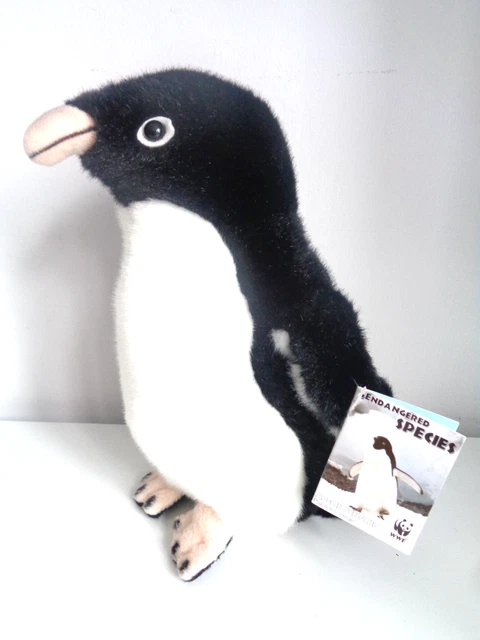 ADELIE PENGUIN SOFT Plush Toy Endangered Species WWF 20cm tall - New ...