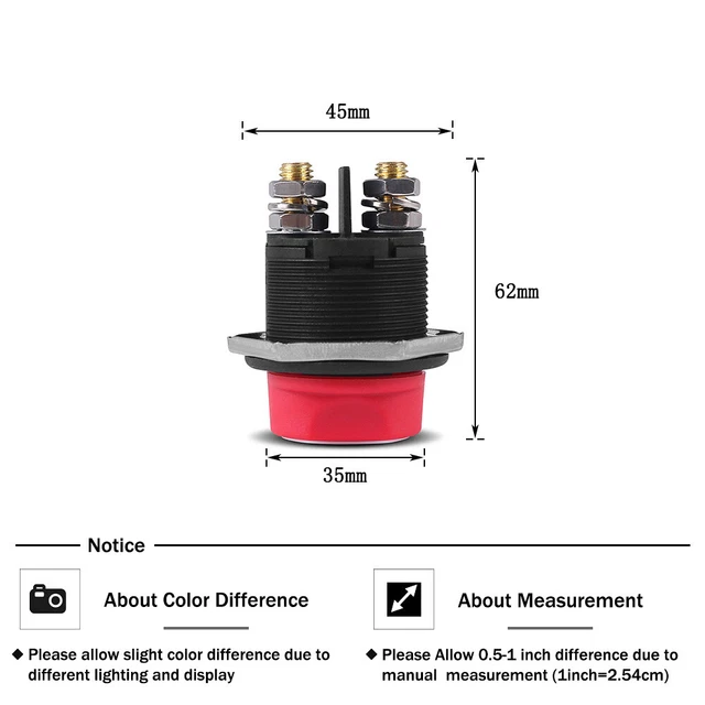 200a Battery Isolator Switch Disconnect Power Cut Off Kill For Car Boat