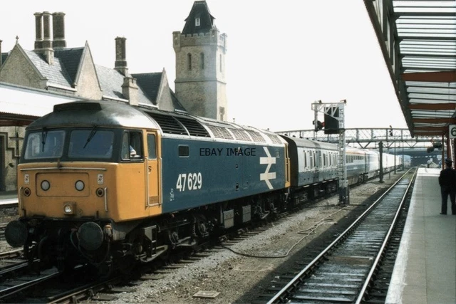 PHOTO CLASS 47 Loco No 47629 Following A De-Railment 47629 + 92103 Tows ...