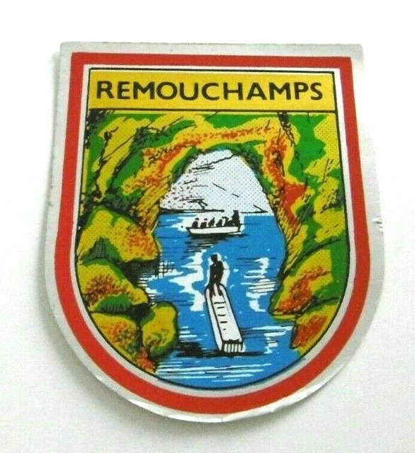 SOUVENIR-AUFKLEBER REMOUCHAMPS GROTTEN Höhle Lüttich Belgien 80er ...