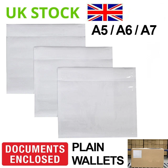 A7 A6 A5 Size DOCUMENT ENCLOSED PLAIN WALLETS ENVELOPES Cheapest Enclosure £1.95 - PicClick UK