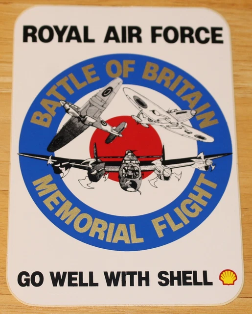 RAF ROYAL AIR Force BBMF Battle of Britain Memorial Flight Shell Oils ...