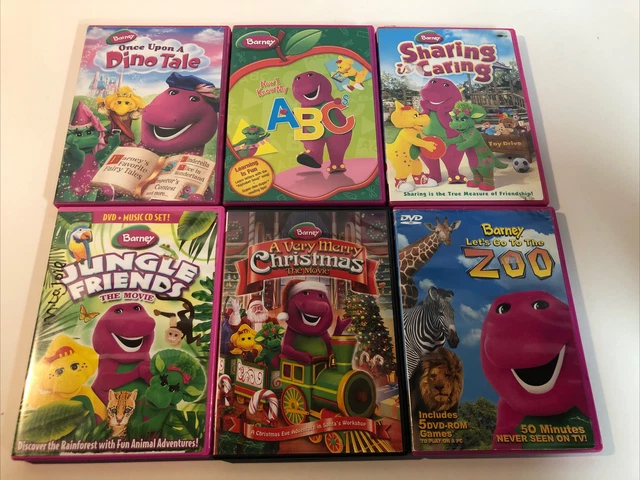 BARNEY & FRIENDS DVD Lot of 6 Kids Educational TV Shows/Movies Purple ...