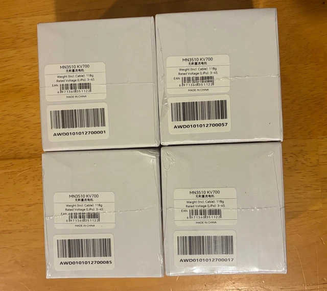 T-MOTOR MN3510 KV700 Multirotor Fixed Wing UAV Motor Qty 4 £148.49 ...