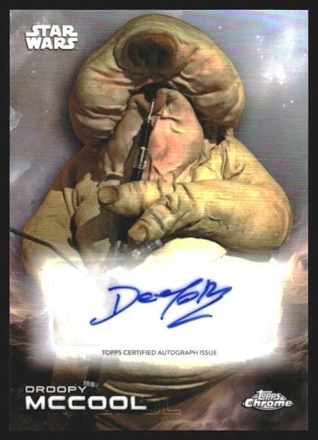 DEEP ROY AS Droopy Mccool 2025 Topps Chrome Star Wars #A-Der B Auto £18 ...