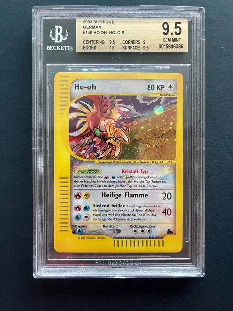 POKEMON SKYRIDGE HO-OH Crystal HOLO BGS 9.5 DEUTSCH | GEM MINT | no PSA ...