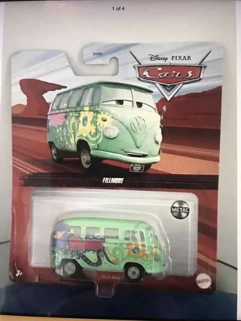 DISNEY PIXAR CARS Gilmore Die Cast Volkswagen VW Van Bus Mattel 2022 ...