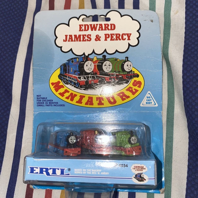 THOMAS THE TANK engine friends Edward James & Percy miniature die cast ...