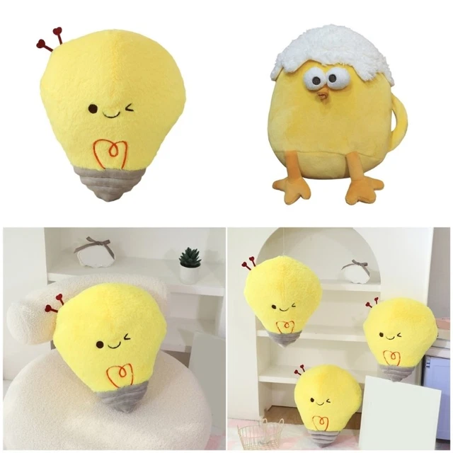 ADORABLE BULB SHAPED Plush Toy For Newborns Babies Safe Soft Sensory ...