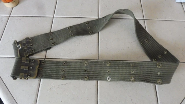 VINTAGE USGI OD Wwii Era Web Pistol/Utility Belt Brass Fittings Large ...