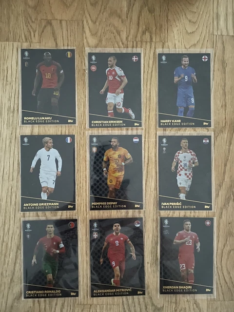 TOPPS MATCH ATTAX EURO EM 2024 Germany - Alle 9 BLACK EDGE EDITION ...