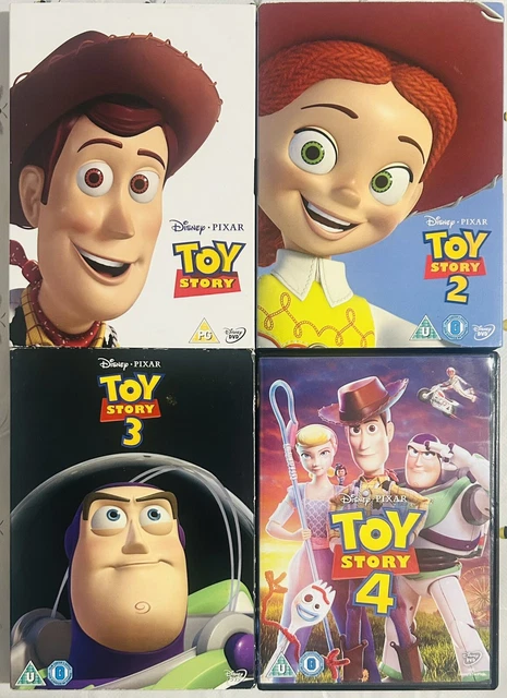 TOY STORY 1 2 3 & 4 DVD Movie Bundle Lot PAL 4 Disney Pixar Animated ...