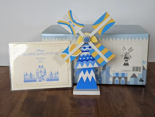 DISNEY WDCC SMALL World, Holland Windmill Figurine, w Box and COA $140. ...