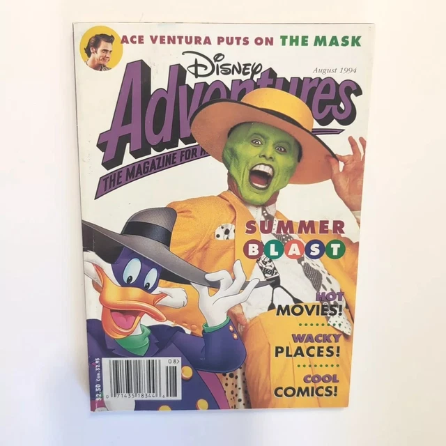 DISNEY ADVENTURES MAGAZINE JIM CARREY Mask Ace Ventura August 1994 Vol ...