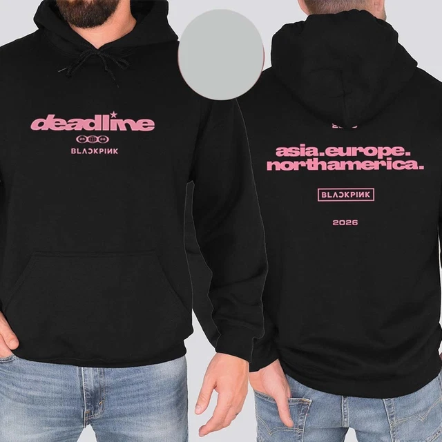 BLACKPINK DEADLINE WORLD Tour 2025 2026 Continent Logo Hoodie Size S ...