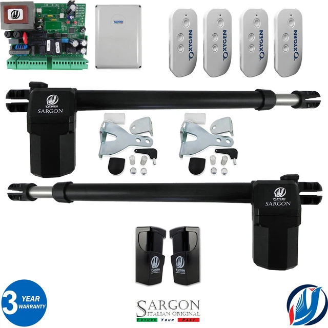 OXYGEN AUTOMATION ELECTRIC Gate Swing Opener Full Kit Sargon Ram 4 ...