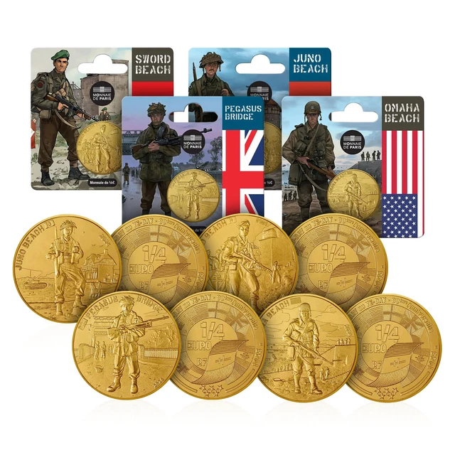D-DAY 80TH ANNIVERSARY Commemorative Euro Coin Set 2024 WWII ...