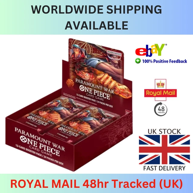 ONE PIECE CARD OP02 Paramount War Booster Box (24 Packs) ENGLISH Sealed ...