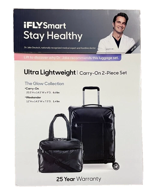 IFLY SMART GLOW Collection 2-Piece Carry-on Travel Set - Rose Gold ...