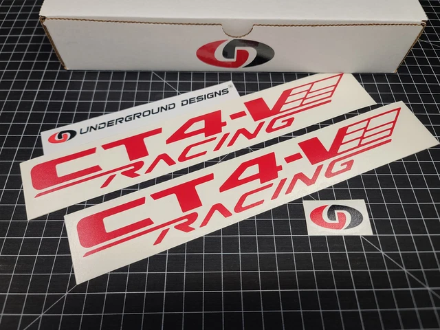 CT4-V DECALS (2PK) Racing Fender Stickers For 2.7L Turbo Cadillac CT4V ...
