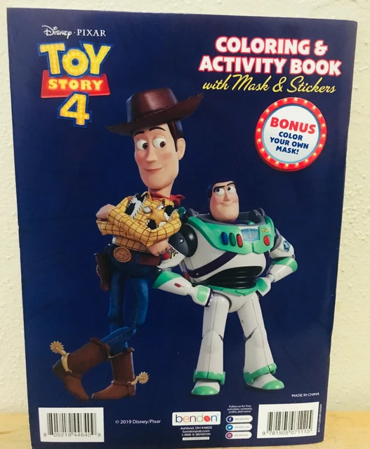 DISNEY LIGHTYEAR PIXAR Original TOY STORY 4 Coloring Sticker Book EUR ...