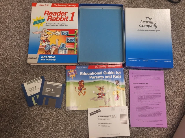 LEARNING COMPANY-READER RABBIT 1-Reading/Thinking Skills-Macintosh-Ages ...