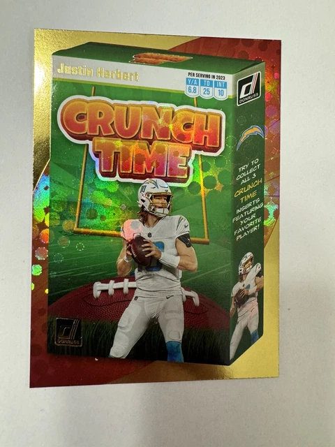 JUSTIN HERBERT 2023 Panini Donruss CRUNCH TIME #CT-2 Los Angeles ...