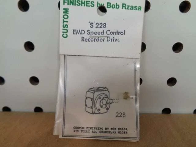 CUSTOM FINISHES HO Scale Detailing Parts: Speed Recorder Drive, EMD $4. ...