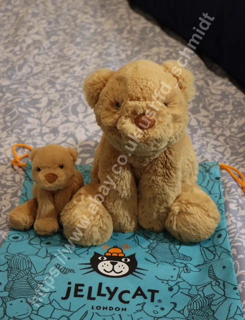 JELLYCAT SMUDGE BEAR (Tiny & Medium size, BNWOT) £37.08 - PicClick UK
